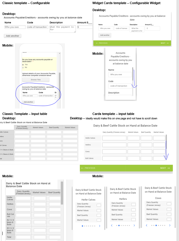 How To Keep Configurable List Widget And Input Table Format The Same As Desktop When Viewing On 9620